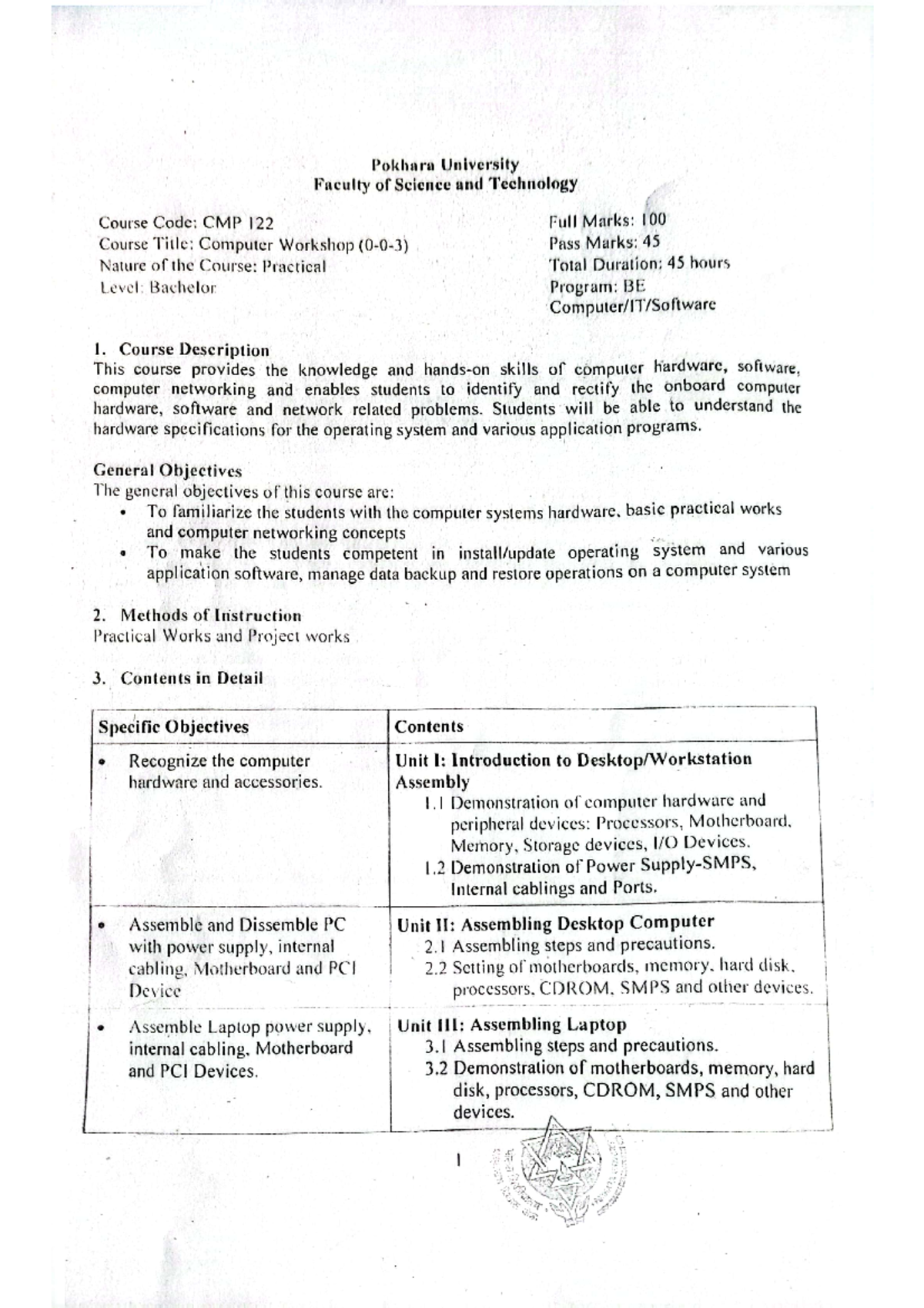 Syllabus- First-SEM - computer engineering - Studocu