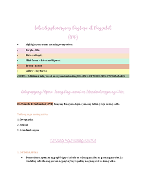 IPP0010 1 Pangkat Isa - IPP 0010- Pangkat Isa Petsa: Oktubre, 25, 2021 Mga Tinalakay: 1. Proseso ...