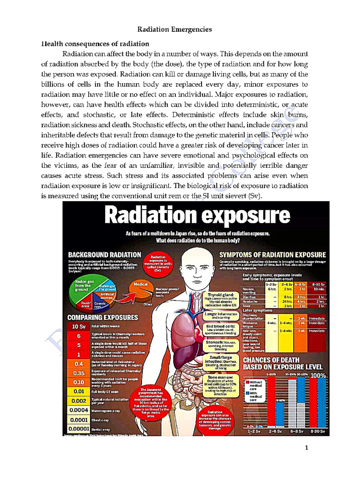 Radiation Emergencies.. - Disaster Management - Studocu