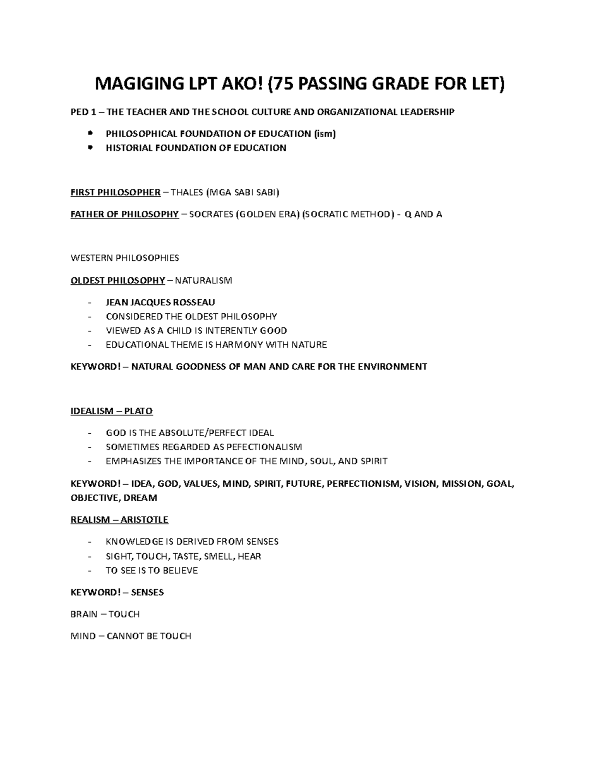 Magiging LPT AKO - N/A - MAGIGING LPT AKO! (75 PASSING GRADE FOR LET ...