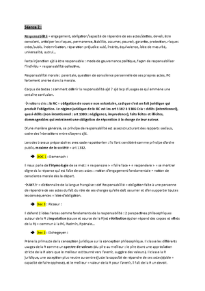 [Solved] dissertation sur le risque et la responsabilit - Droit de la responsabilité - Studocu
