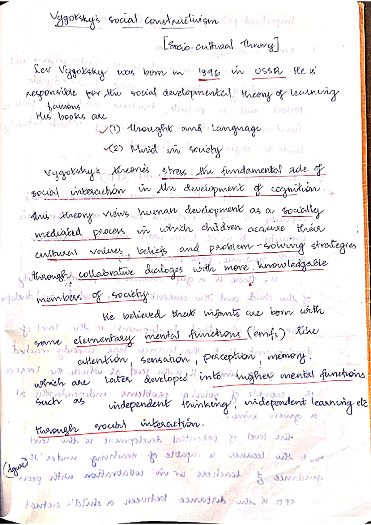 Vygotsky' Social Constructivism - BEd. Mathematics - Studocu