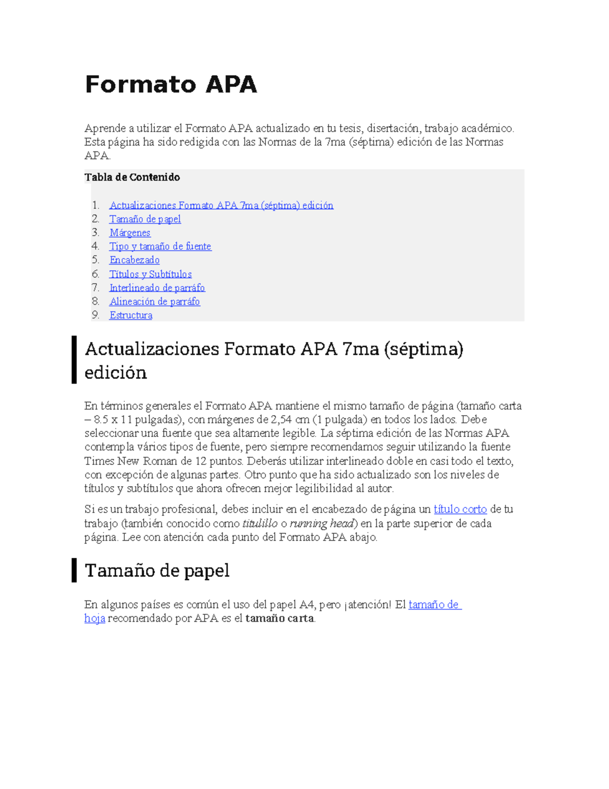Formato APA - Apa - Formato APA Aprende a utilizar el Formato APA ...