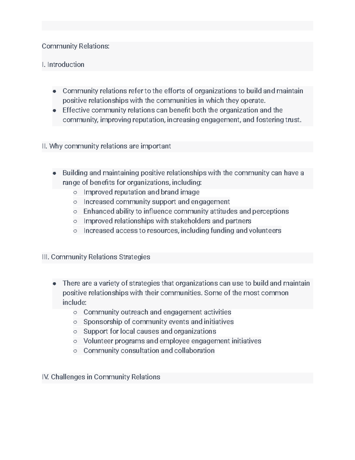 Community Relations - Introduction Community relations refer to the ...