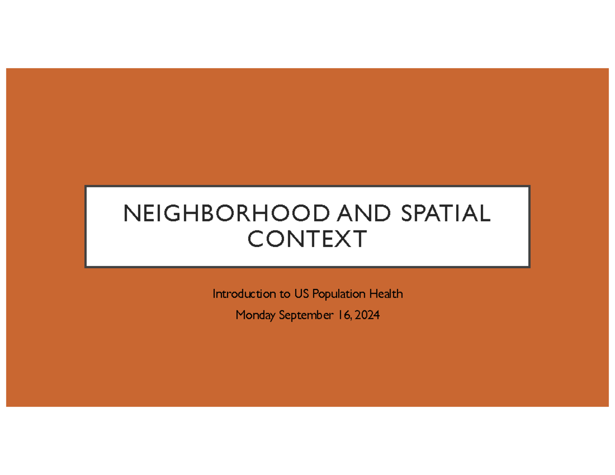 Neighborhood and Spatial Context pdf - NEIGHBORHOOD AND SPATIAL CONTEXT ...