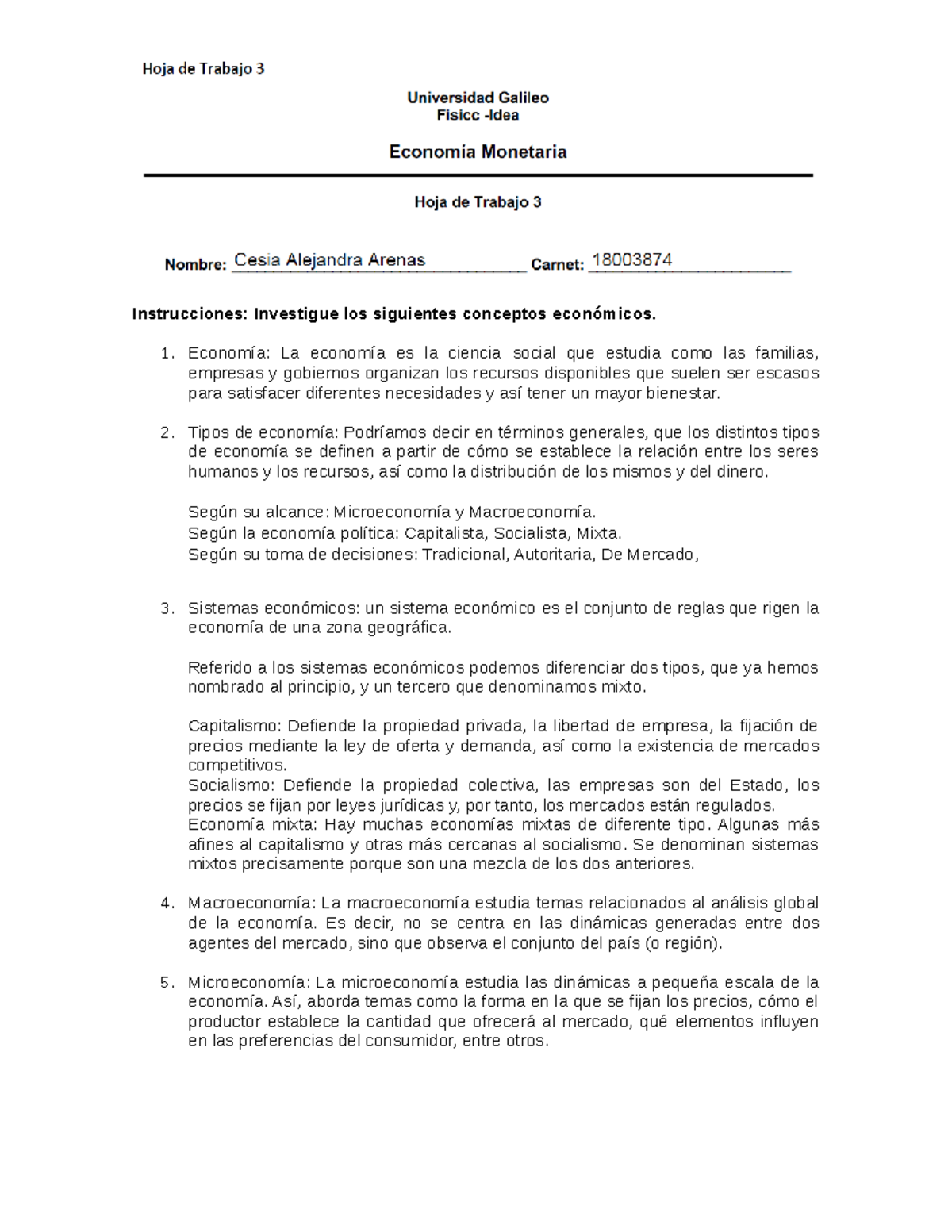 Conceptos Monetarios - URL - Instrucciones: Investigue los siguientes ...