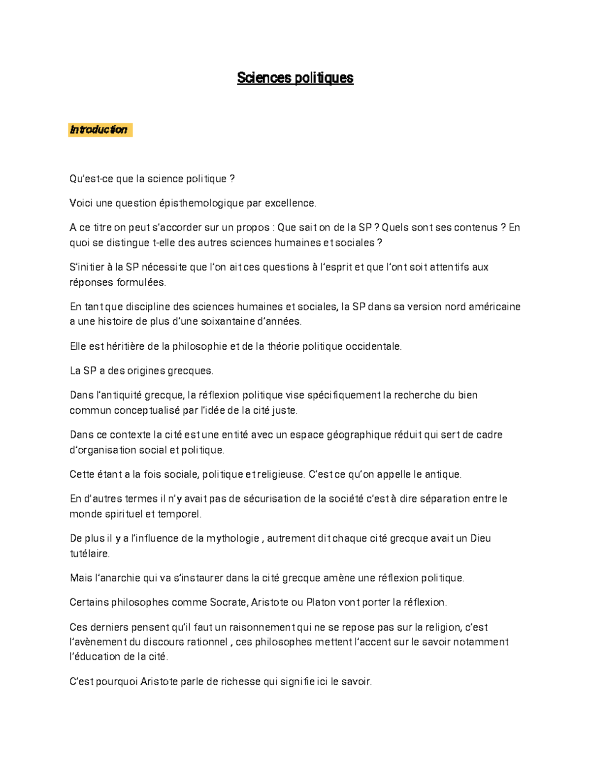 Sciences politi - cours de science po l2 - S c i e n c e s p o l i t i ...