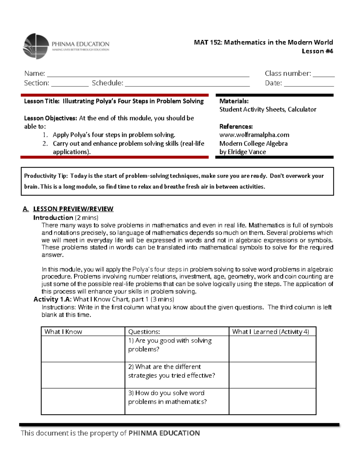 MAT 152 SAS#4 2324 - This file contains question to the following SAS ...