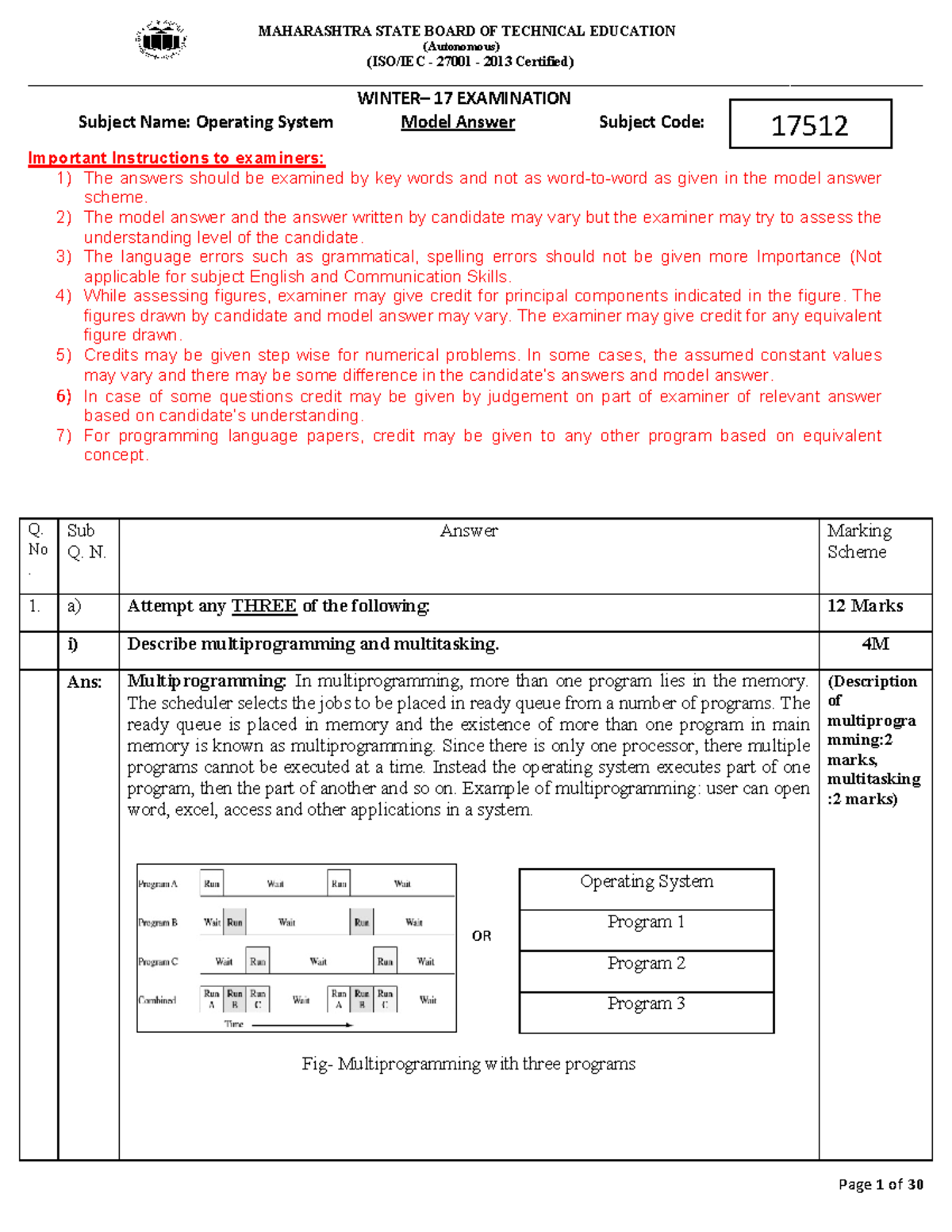 17512 - Model Answer Paper - (Autonomous) (ISO/IEC - 27001 - 2013 ...