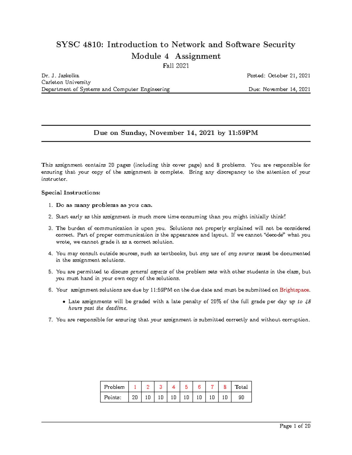 Assignment-04 Stuff - Fill - SYSC 4810: Introduction to Network and Software Security Module 4 ...