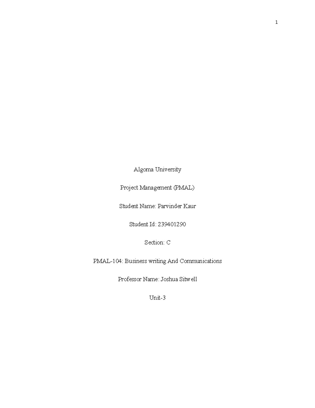 Barriers group activity - 1 Algoma University Project Management (PMAL ...