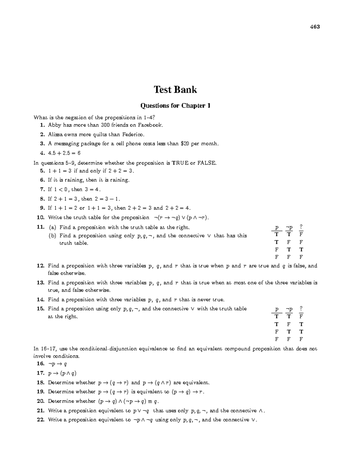 Latihan Kenneth H Rosen - 463 Test Bank Questions for Chapter 1 What is ...