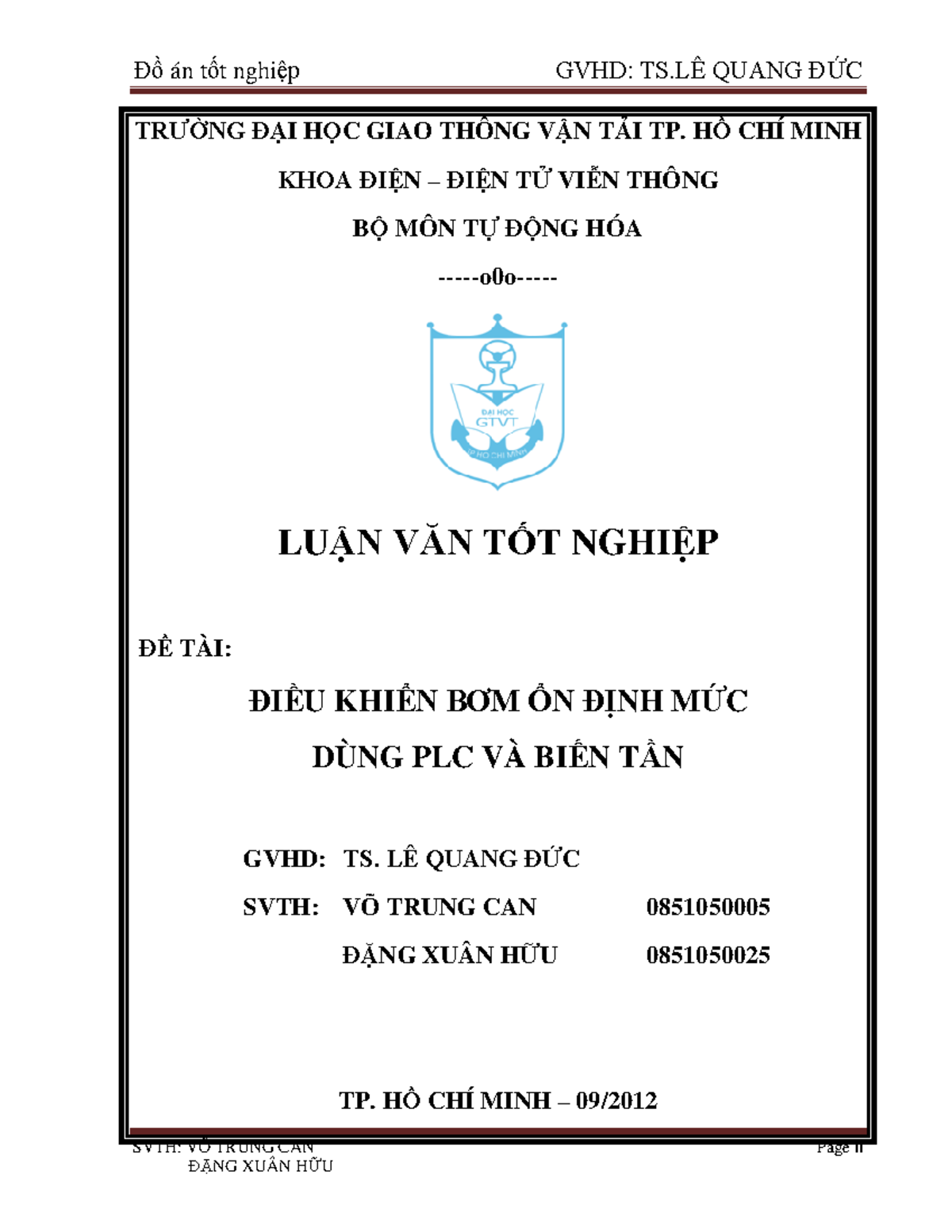 Pdfcoffee.com-luan-van-tot-nghiep - SVTH: VÕ TRUNG CAN Page ii TRƢỜNG ...