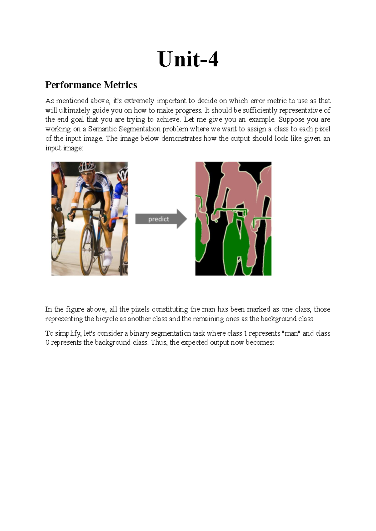 Unit 4 - unit 4 - Unit- 4 Performance Metrics As mentioned above, it's ...