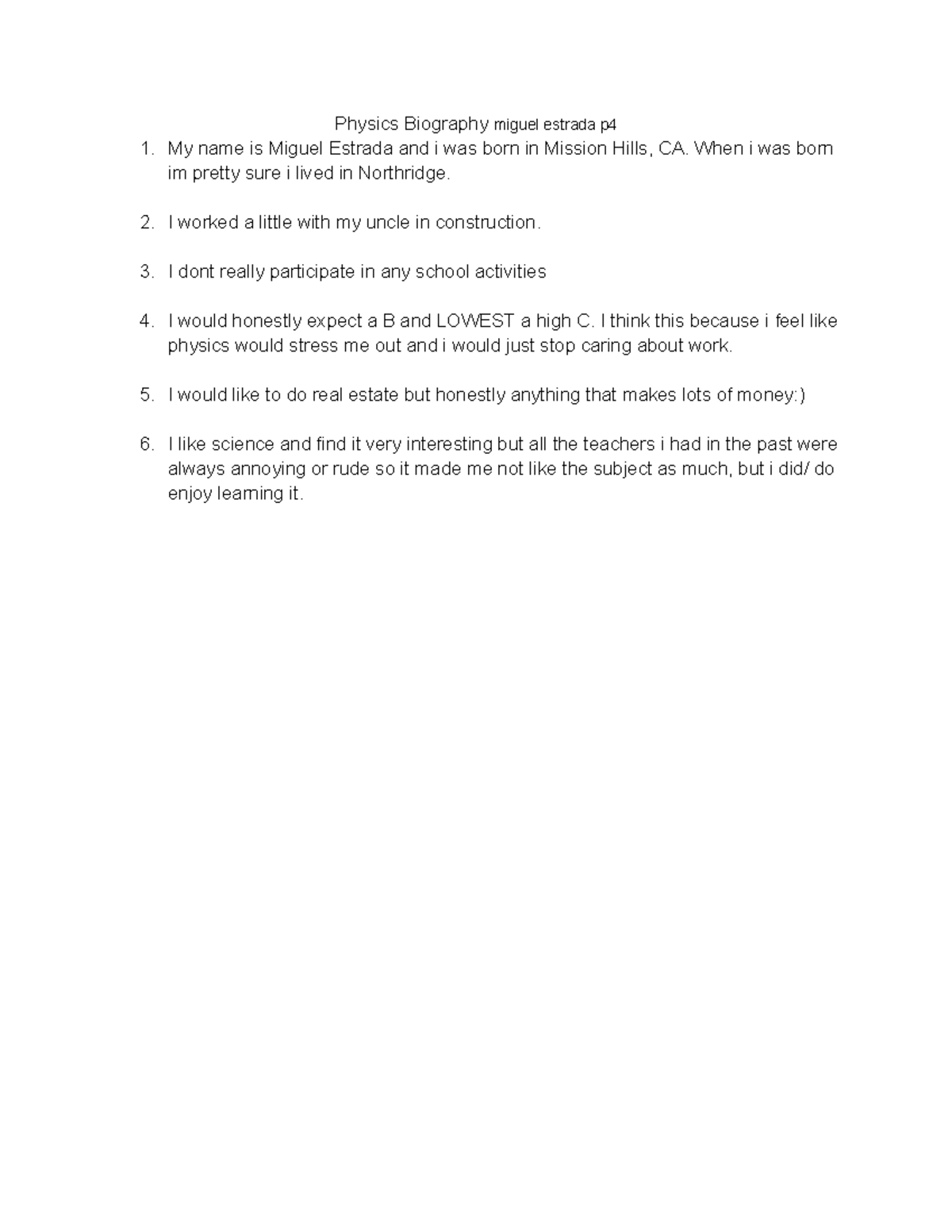 Physics Biography - When i was born im pretty sure i lived in ...