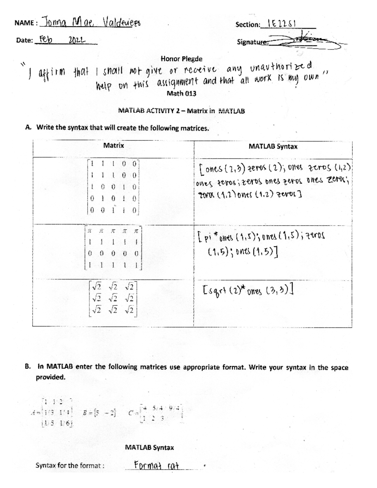 1.1 Discussions in Integral Mathematics Formula, simulation, in college ...