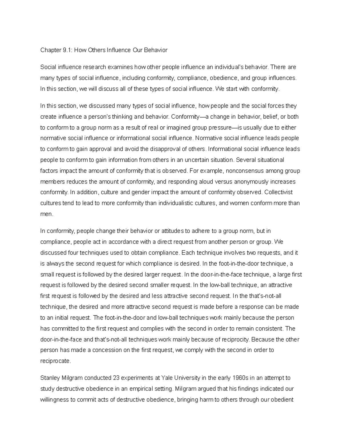 Chapter 9.1 Intro to Psychology Social Psychology - Chapter 9: How ...