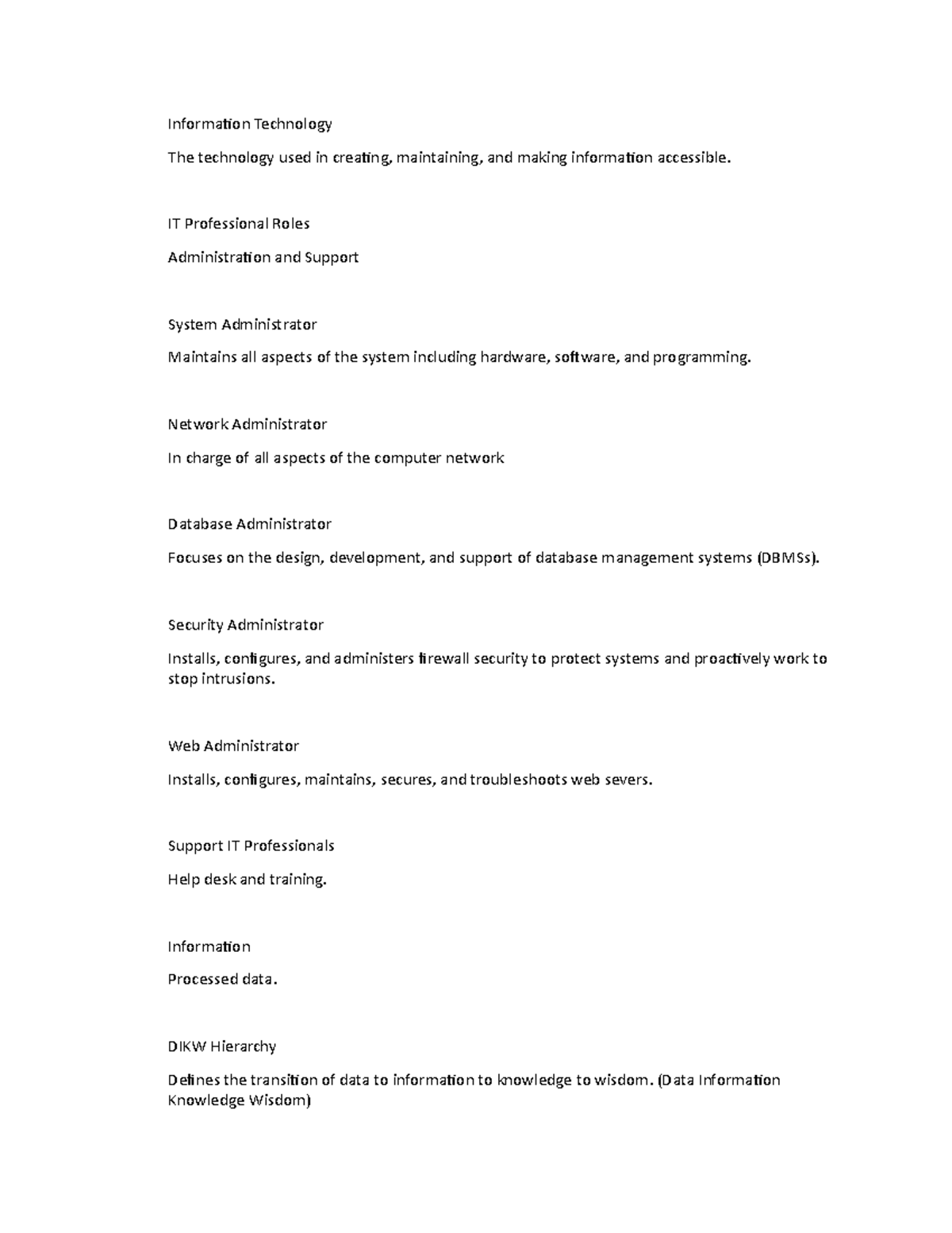 C182 flash cards for exam terms and definitions - Information ...