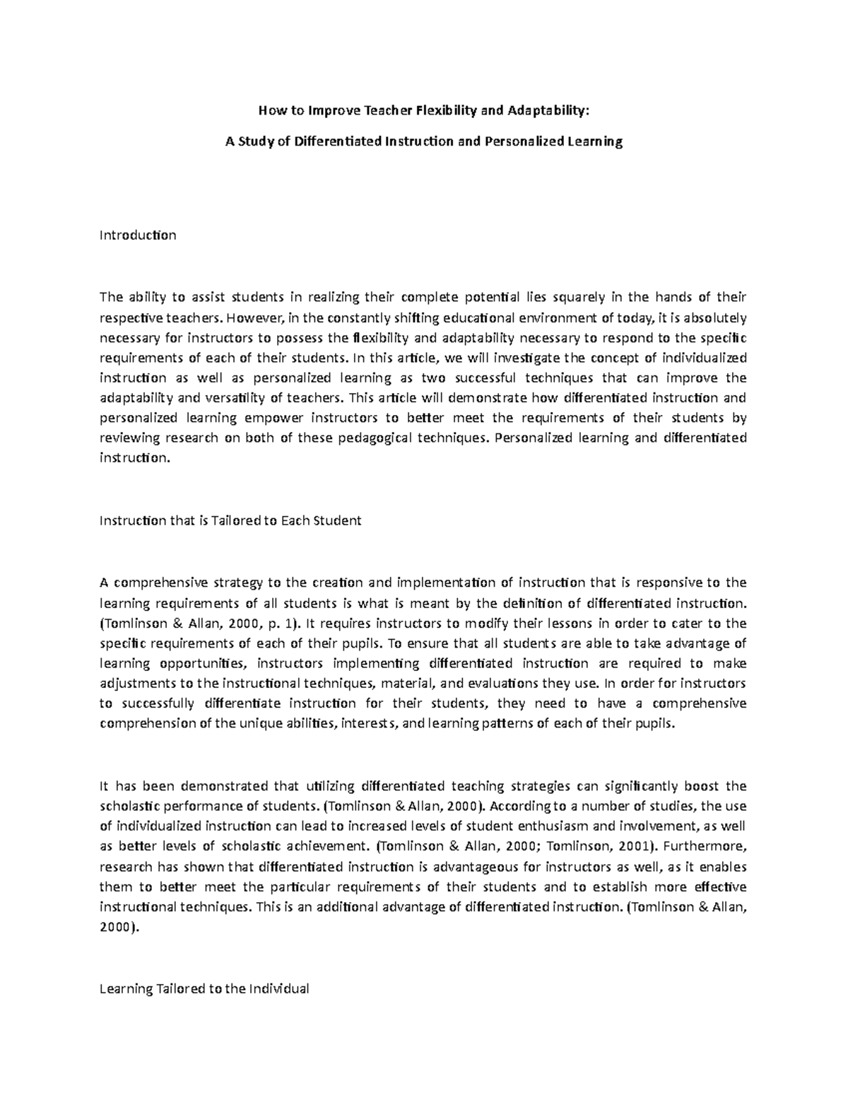 How to Improve Teacher Flexibility and Adaptability - However, in the ...