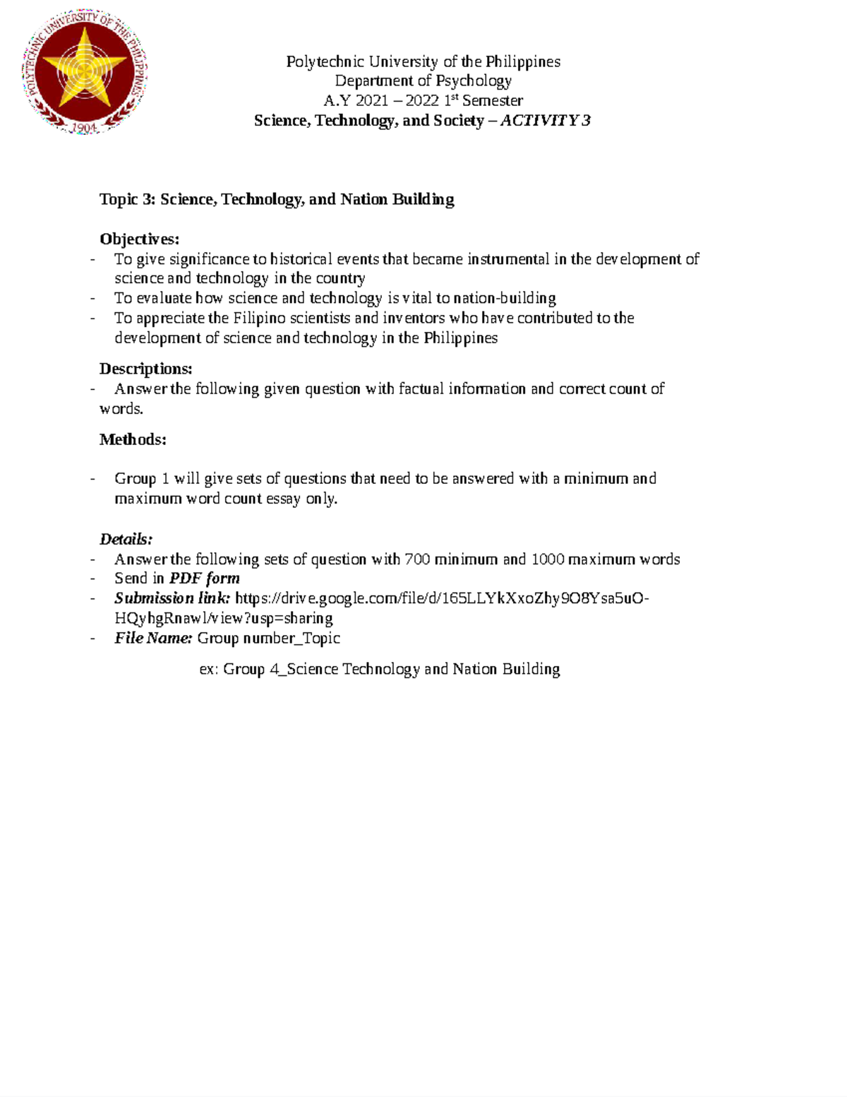 THE UNIVERSITY OF THE UNIVERSITIES - Polytechnic University of the ...