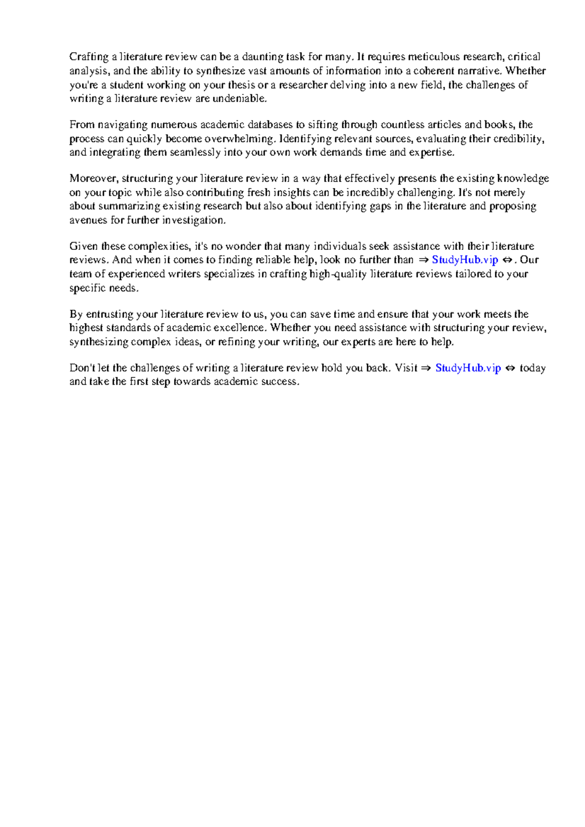 Literature Review Need Abstract - Crafting a literature review can be a ...