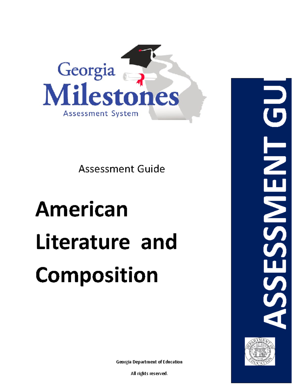GM American Literature Rubrics - Assessment Guide American Literature ...