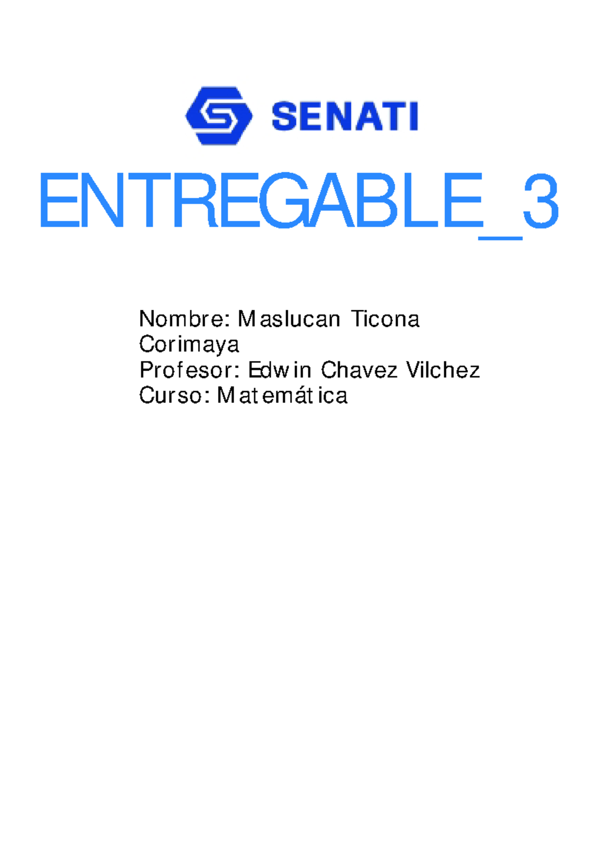 3 entregable-matematica - Matematica Aplicada - Studocu