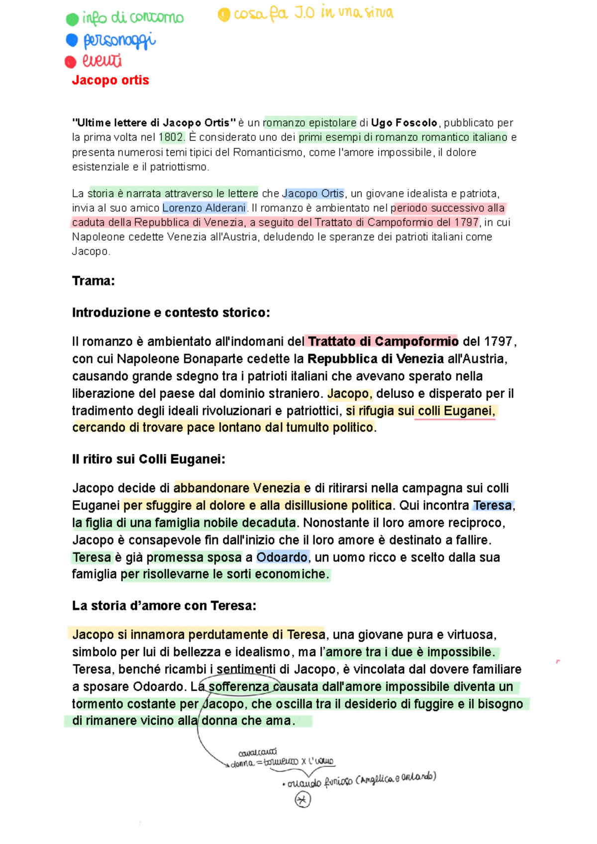 JACOPO ORTIS E PARTIGIANO JOHNNY - Jacopo ortis "Ultime lettere di ...