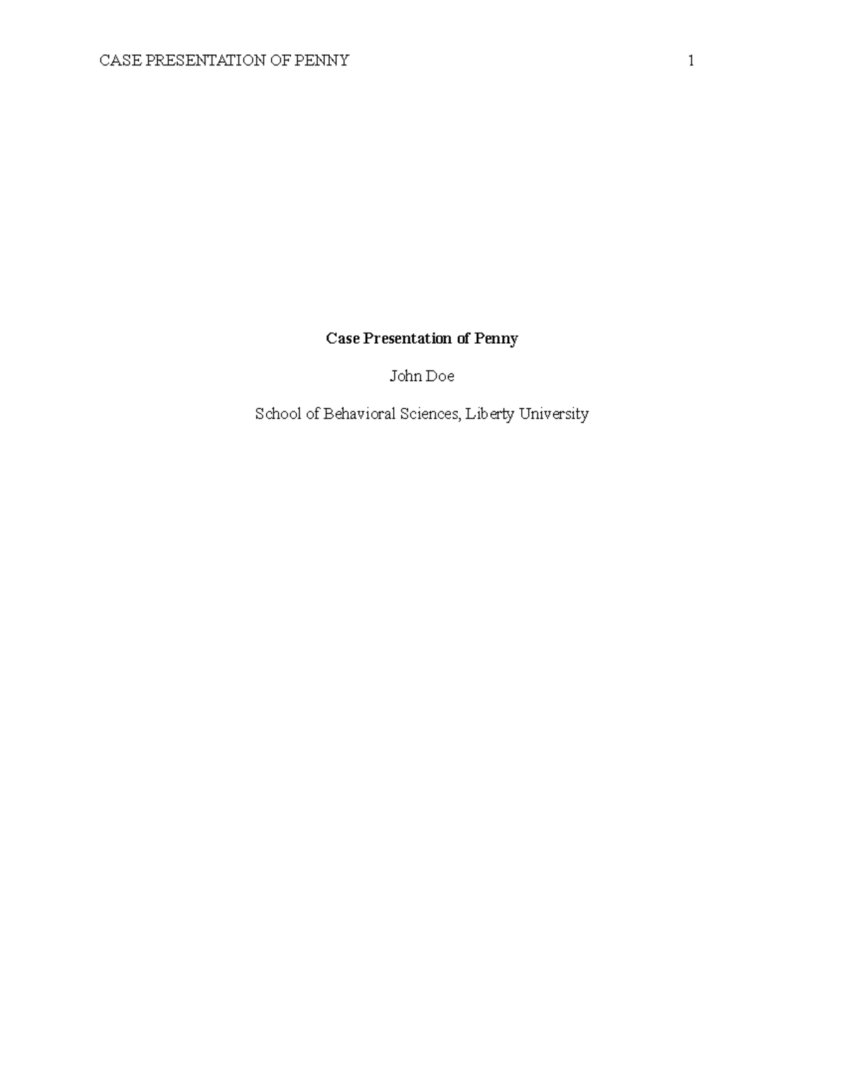 Case Presentation Example 667 only - Case Presentation of Penny John ...