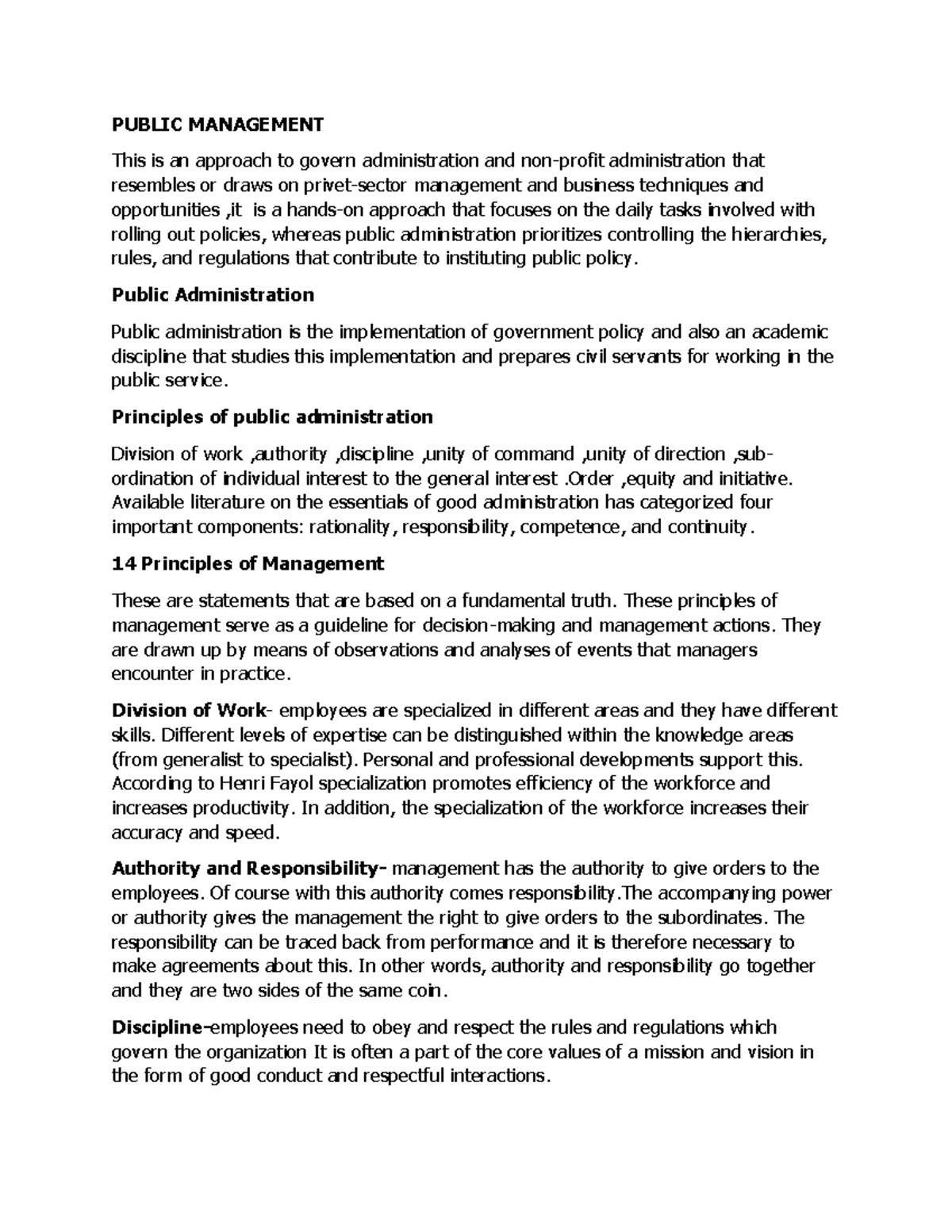 PRM I - Public Management& Principles 3 - PUBLIC MANAGEMENT This is an ...