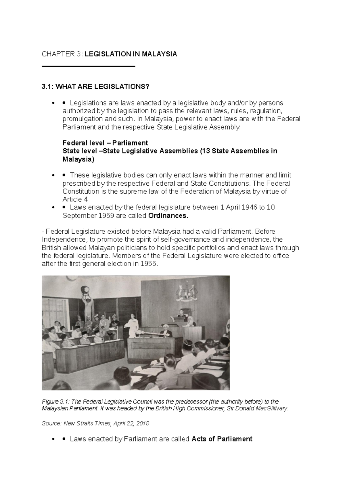 Chapter 3 - notes - CHAPTER 3: LEGISLATION IN MALAYSIA 3: WHAT ARE ...