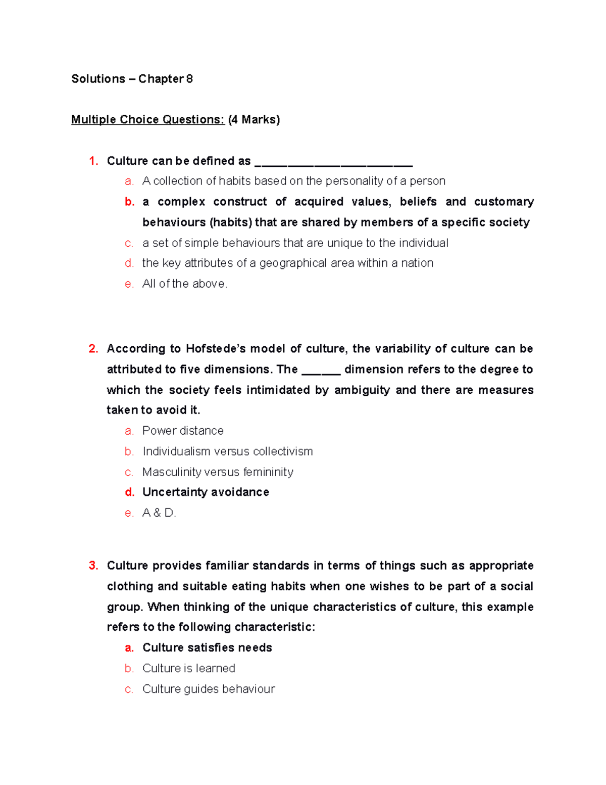 Solutions Chapter 8 - Practice questions with memorandums for when you ...