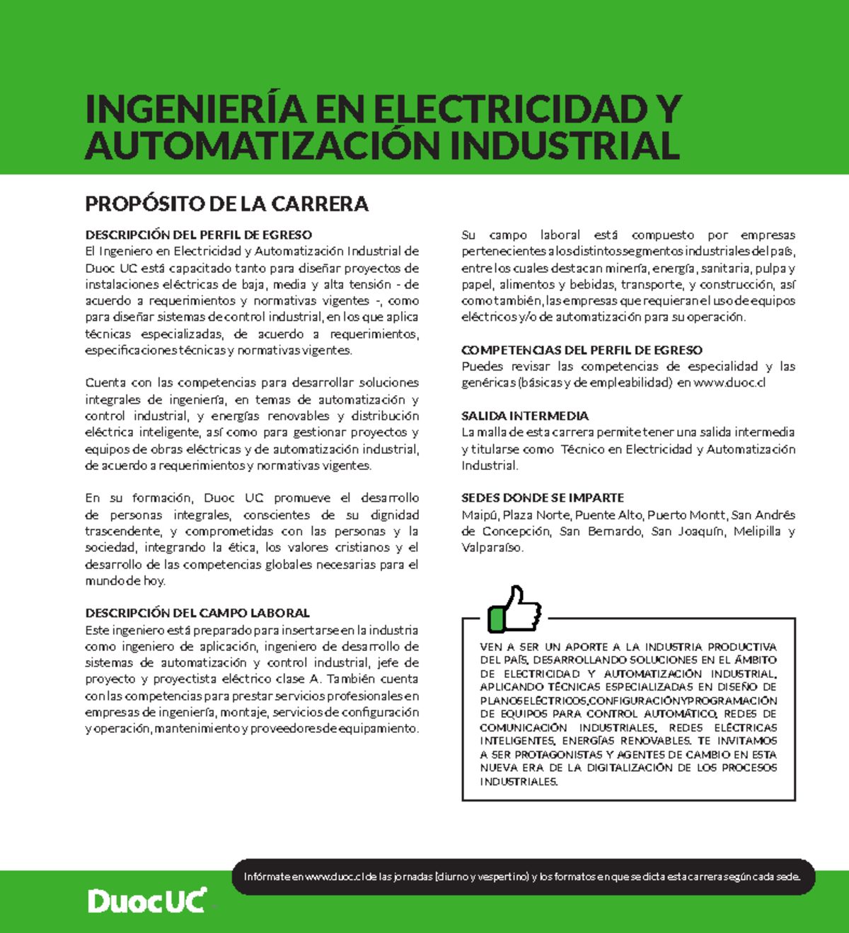 ING Elect Y AUTO Industrial - Infórmate en duoc de las jornadas (diurno ...
