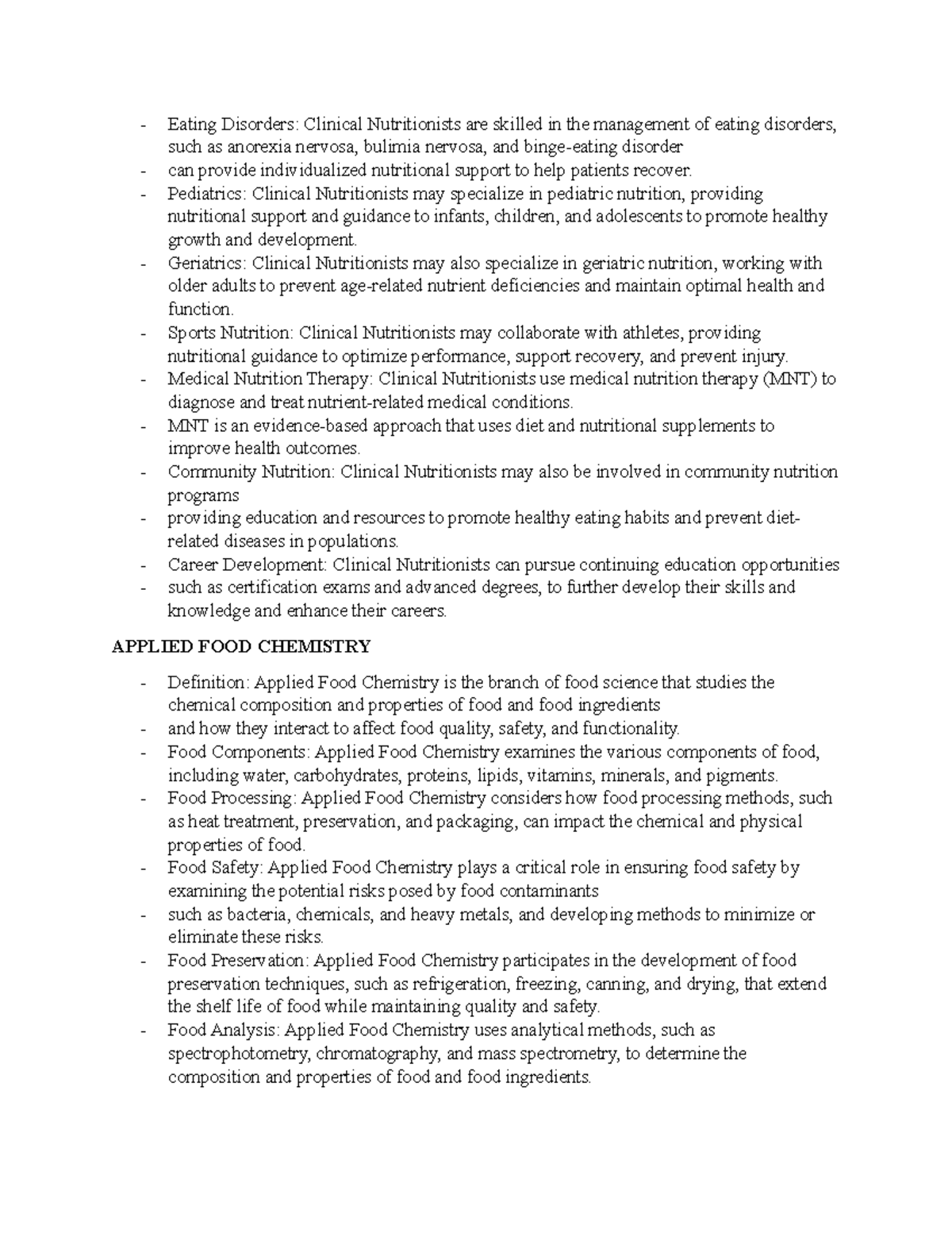 Dietetics Notes 2 ECC - code of ethics, standards of practice ...
