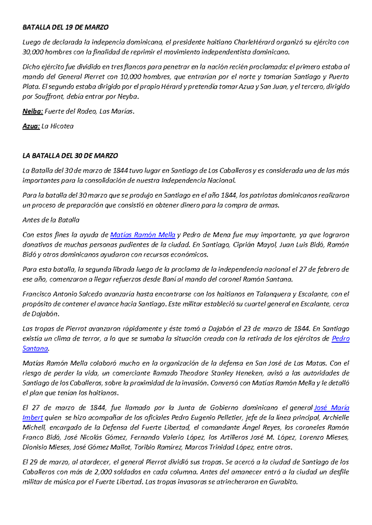 Batallas DE Marzo - BATALLA DEL 19 DE MARZO Luego de declarada la ...