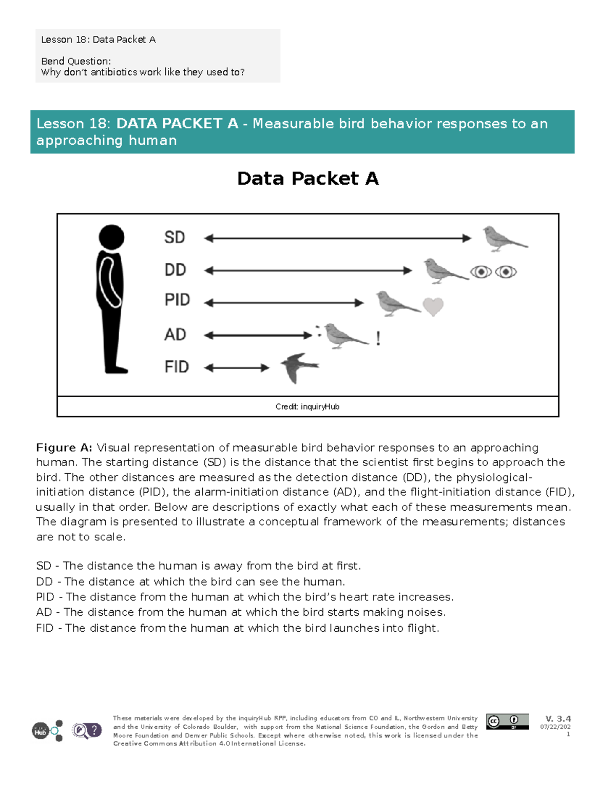 18.4 Student Data Packet A Lesson 18 Bend 2 Juncos Evolution - Lesson ...
