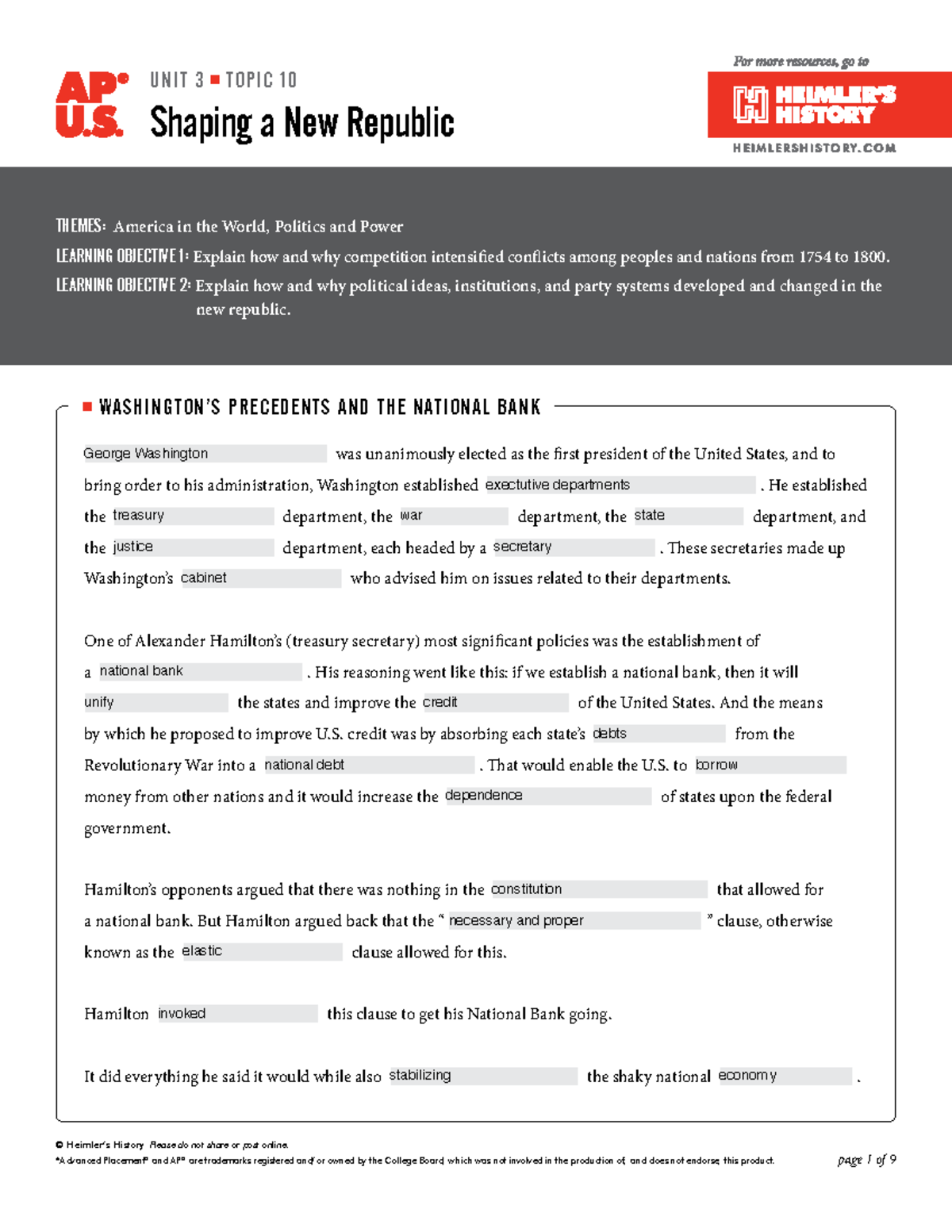 AP US Unit 3 Topic 10 Noteguides - H E I M L E R S H I S T O R Y. C O M ...
