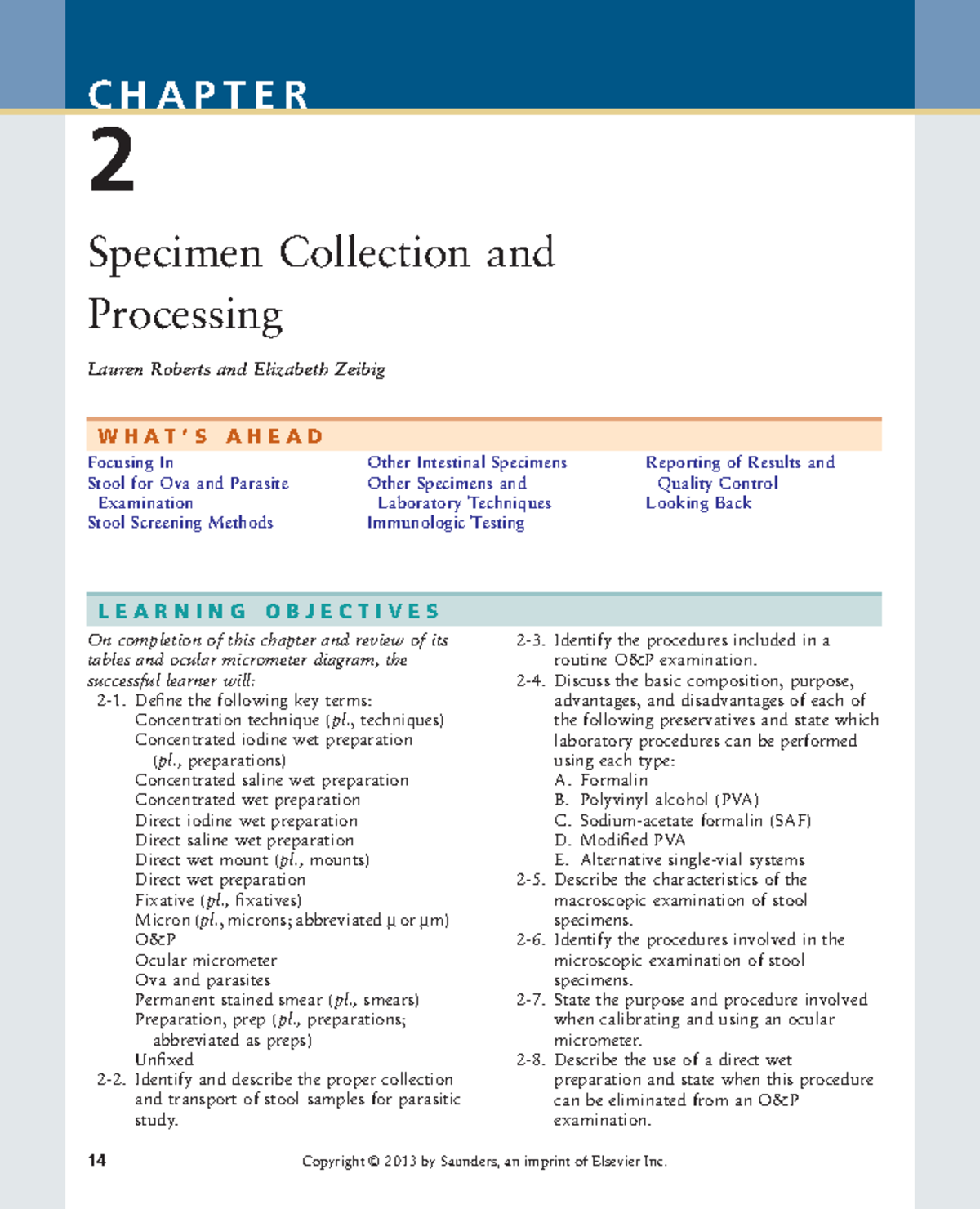 Chapter Books - 14 Copyright © 2013 by Saunders, an imprint of Elsevier ...