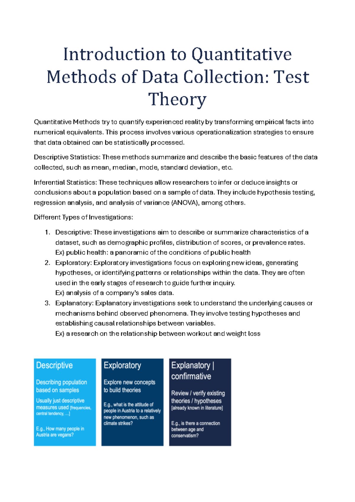 Introduction To Quantitative Methods Of Data Collection Introduction