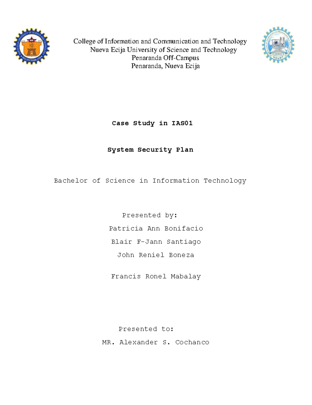 Casestudy - dfdvvc fdfsdf - College of Information and Communication ...