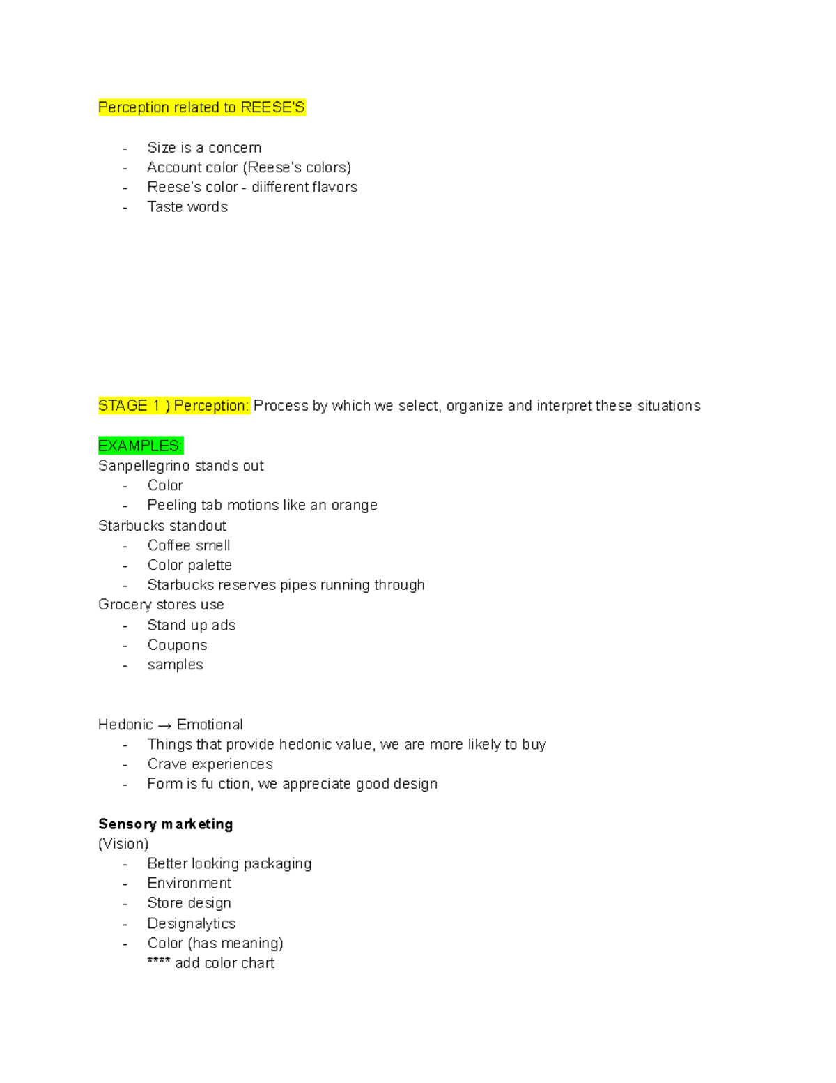 MRKT 4220 Perception - Unit 1 consumer behavior, CHP 4 with Prof ...