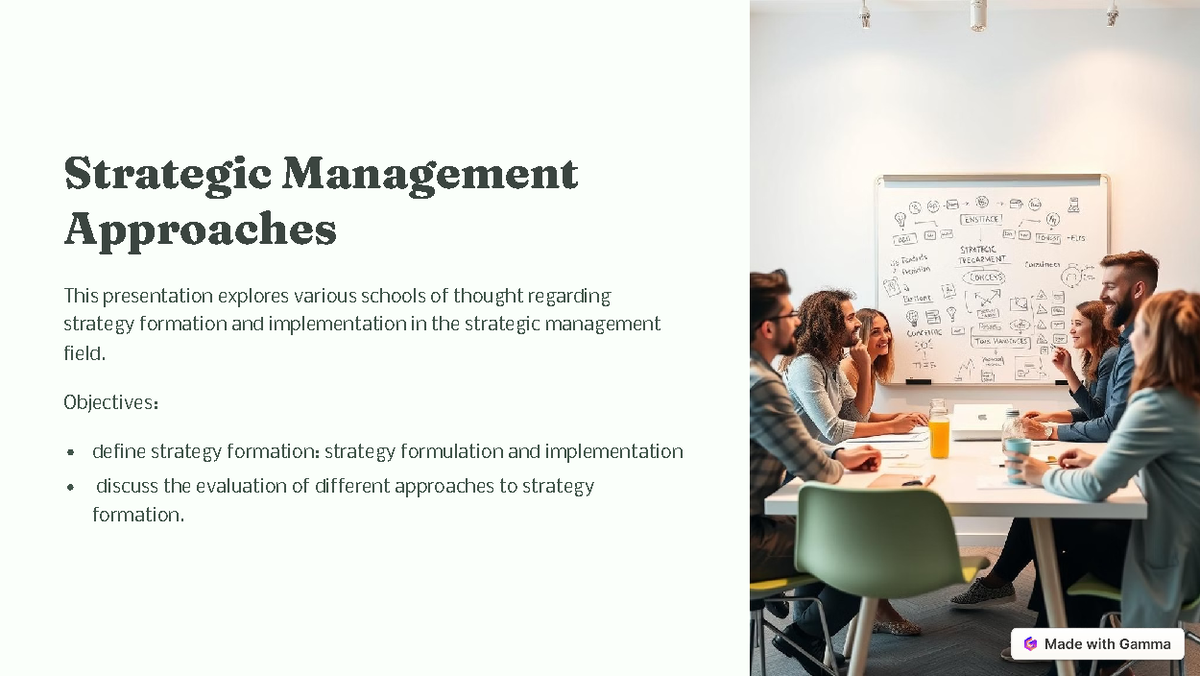 Strategic-Management-Approaches - Strategic Maageet Approace This ...