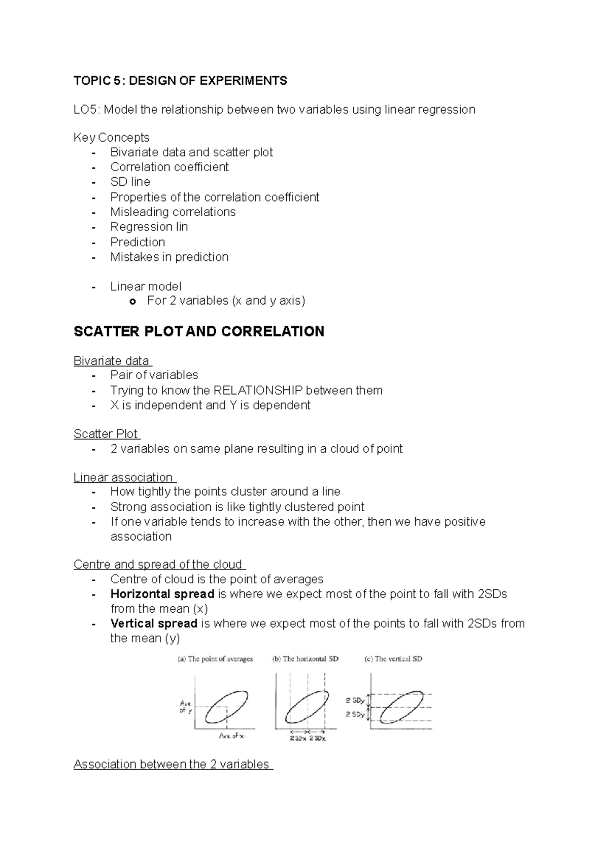 DATA1001 - Topic 5 - TOPIC 5: DESIGN OF EXPERIMENTS LO5: Model the relationship between two ...
