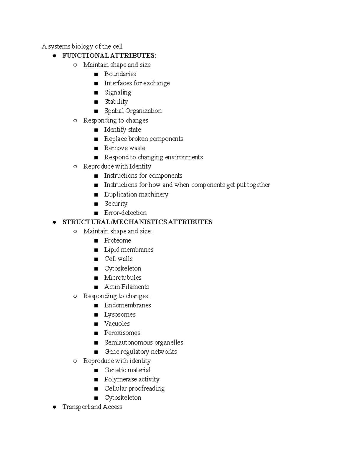 The Cell - Information on the cell, its functional attributes, and its ...