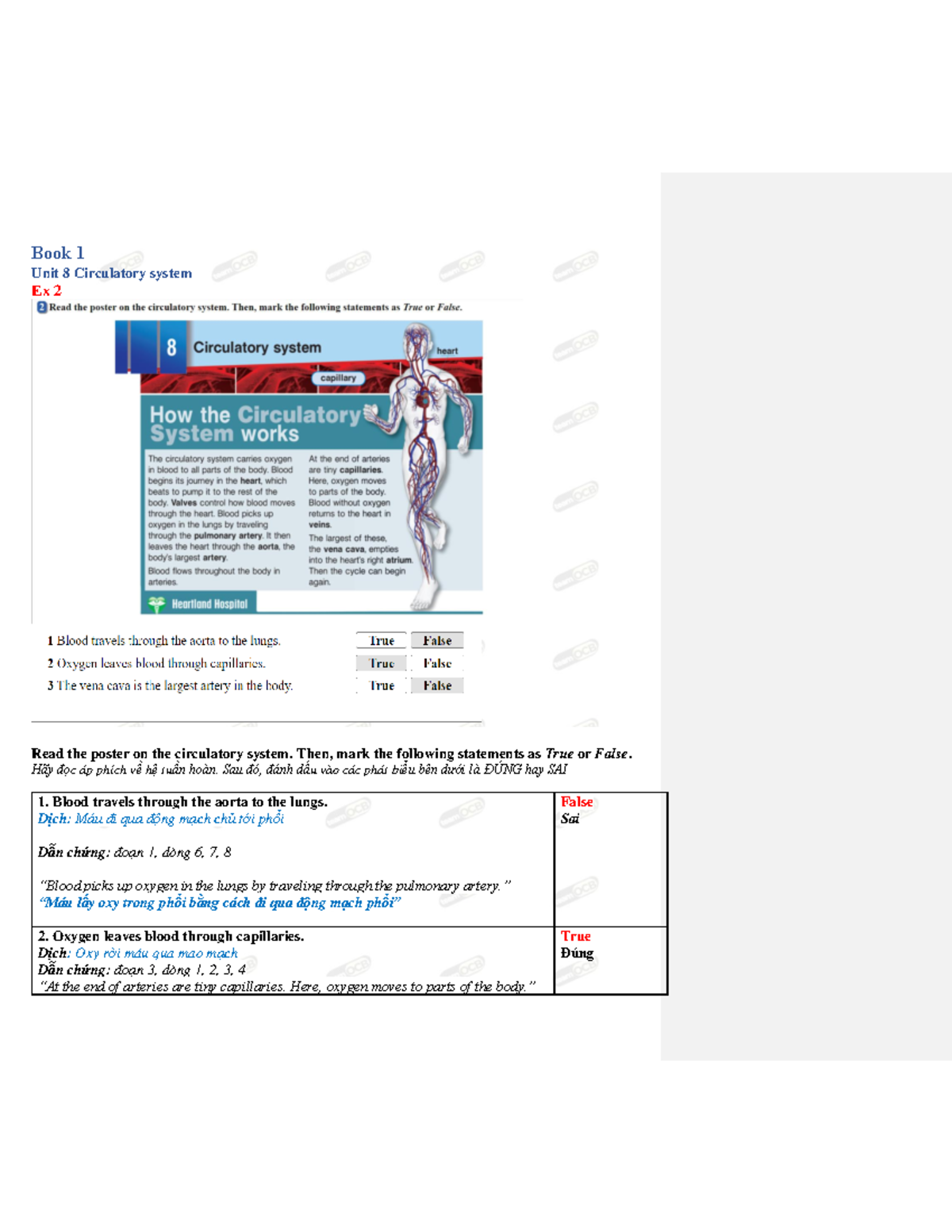 Career Path English for Pharmacy 1 - Book 1 Unit 8 Circulatory system ...