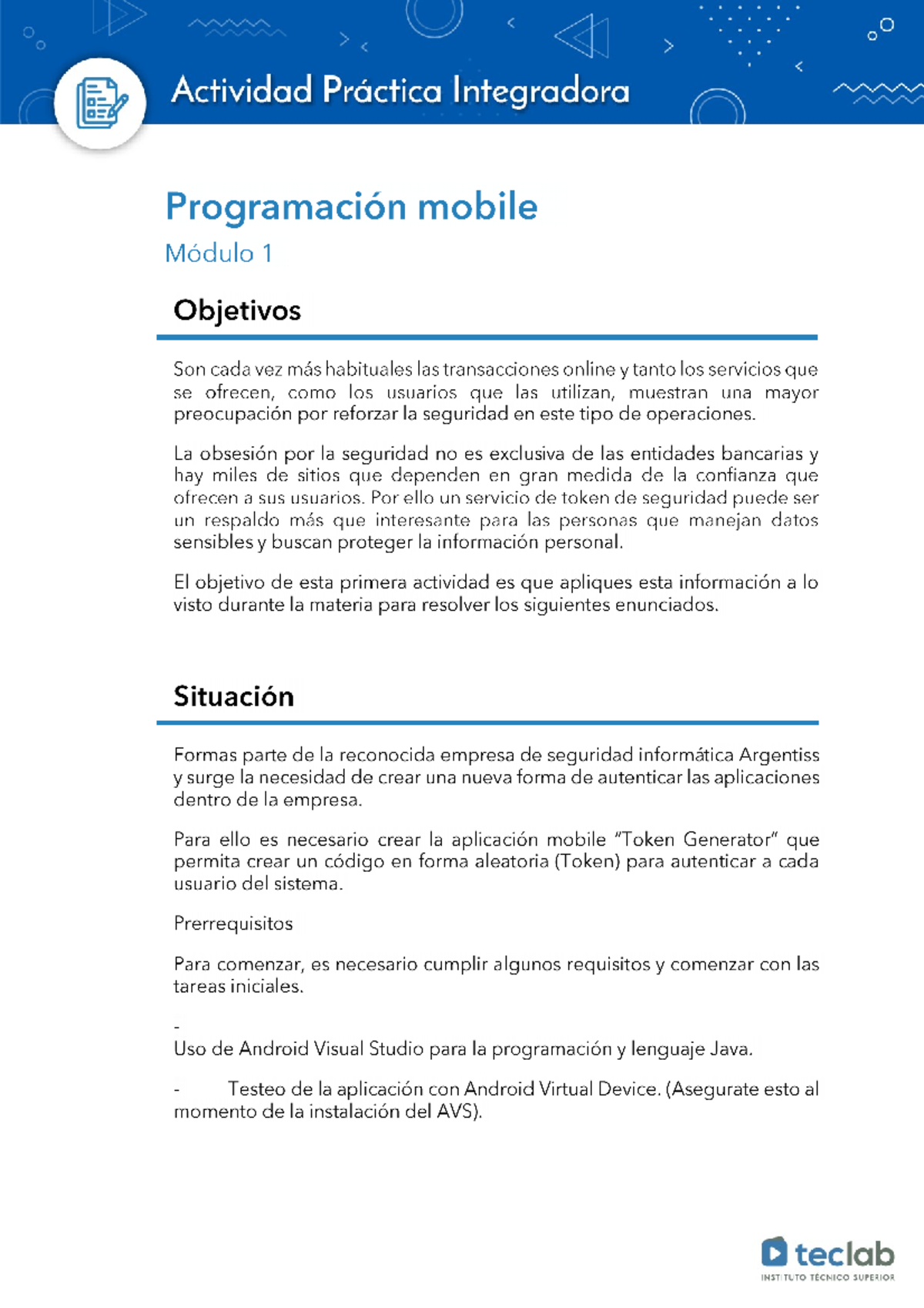 API M1 Programación mobile - Studocu