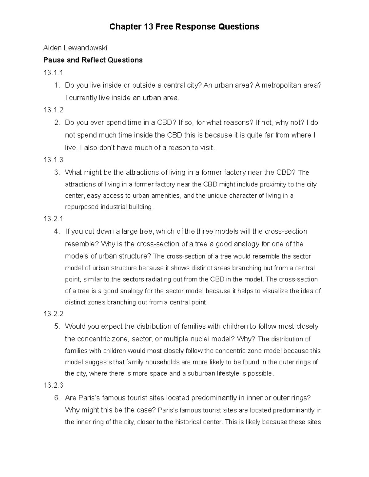 Chapter 13 Free Response Questions - Aiden Lewandowski Pause and ...