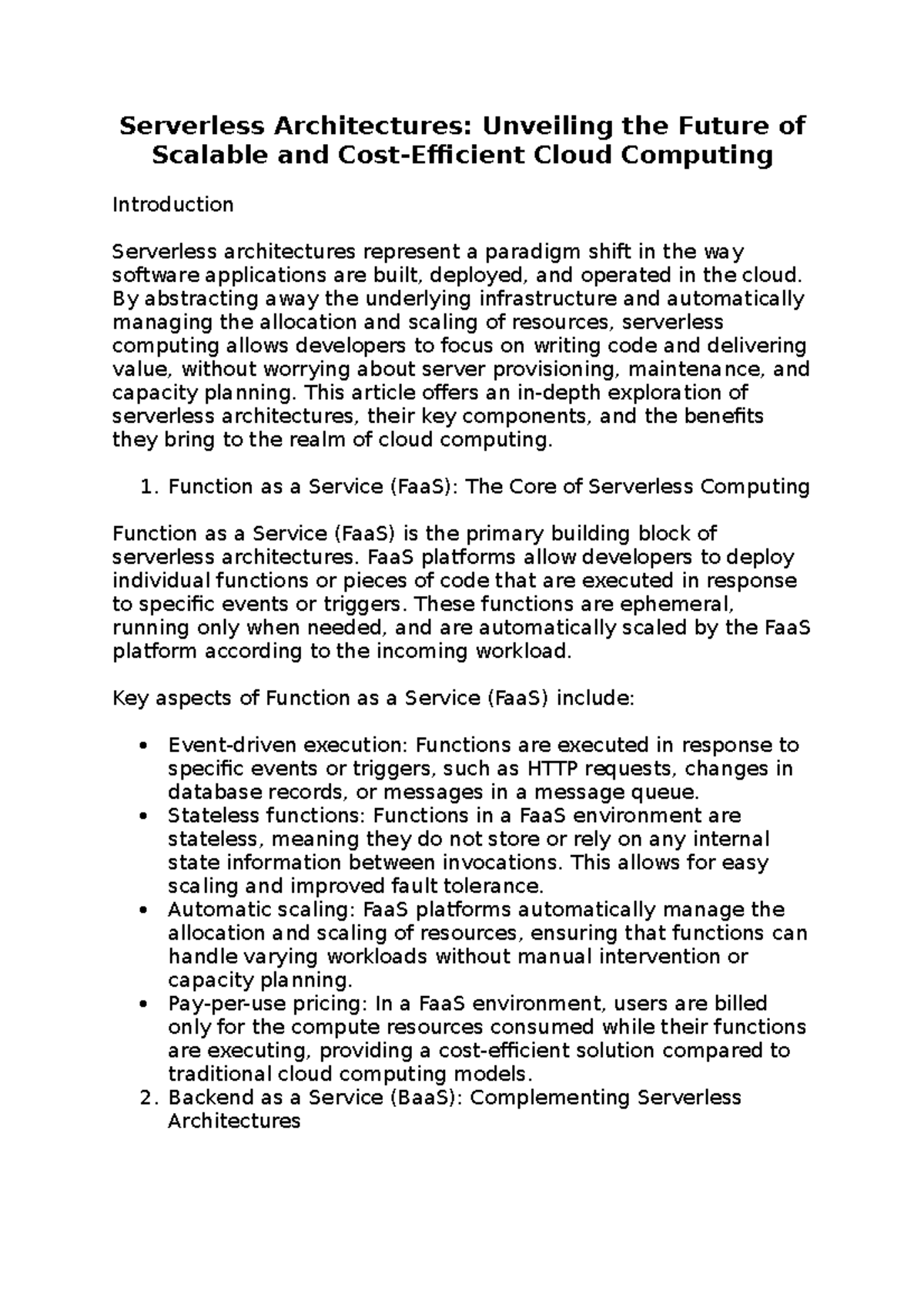 Serverless Architectures- Unveiling the Future of Scalable and Cost ... Serverless Architectures- Unveiling the Future of Scalable and Cost ...
