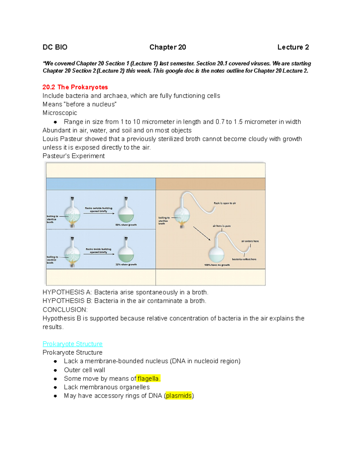 Dcbio Chapter 20 Lecture 2 - DC BIO Chapter 20 Lecture 2 *We covered ...