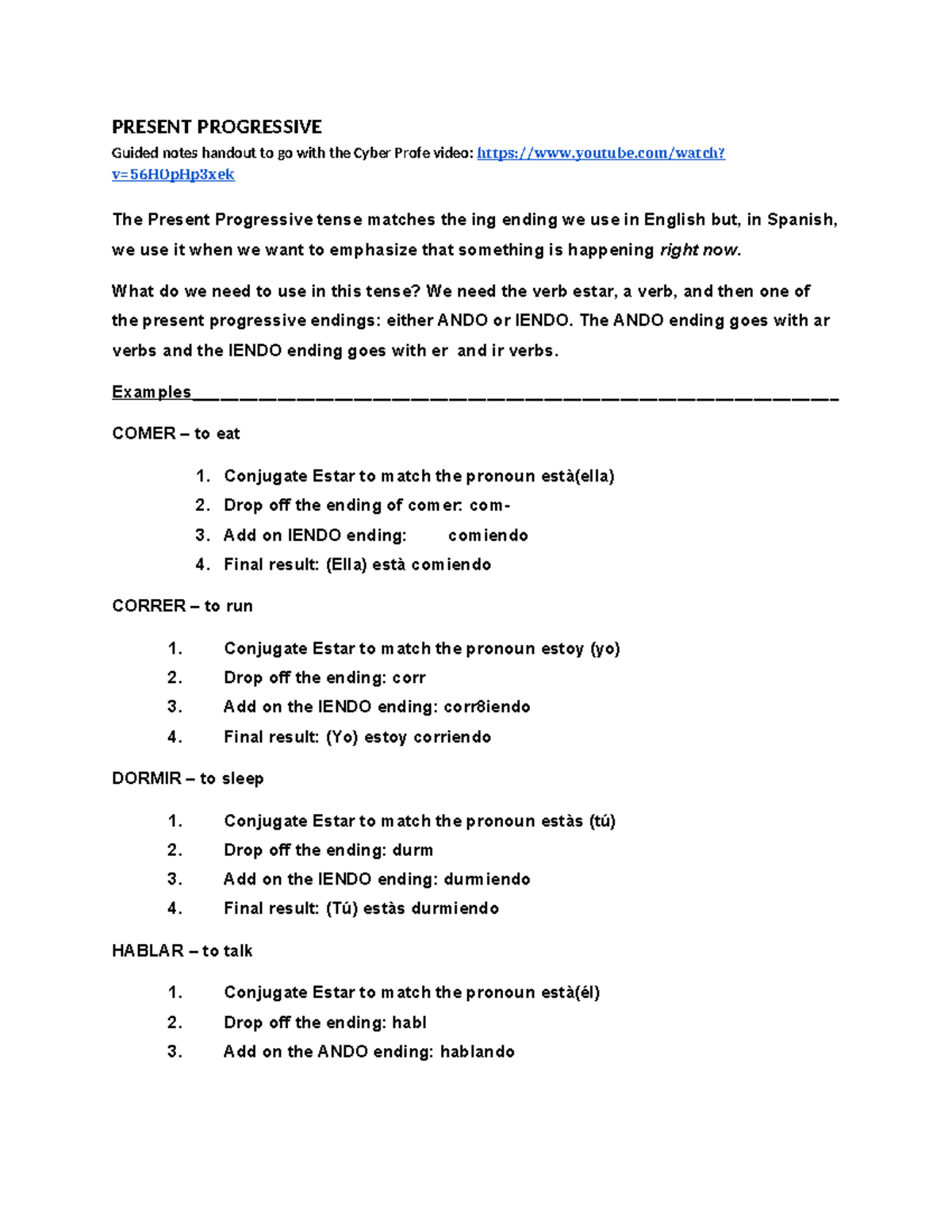 Present Progressive Worksheet.docx - Ethan Hwang - PRESENT PROGRESSIVE ...